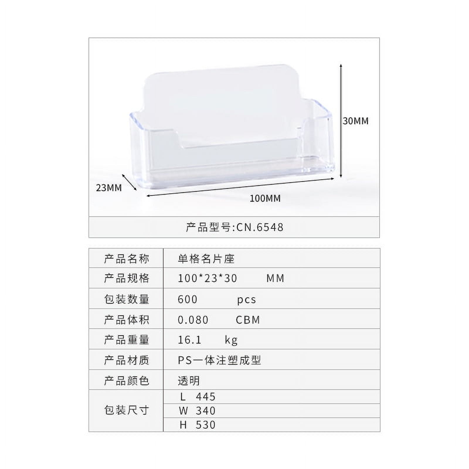 Mutmorningal 4pcs Clear Acrylic Business Cards Holder Office Desk Cards ...