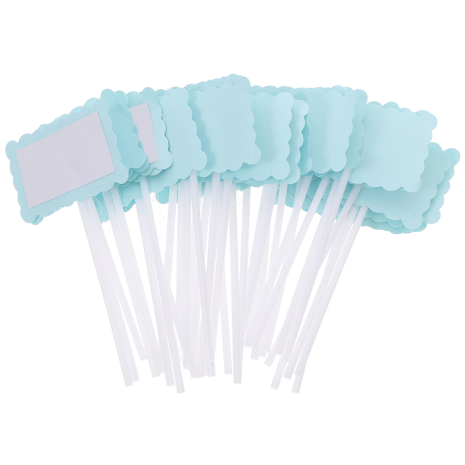 Mutmorningal 50Pcs Food Tags Cupcake Picks Blank Toothpick For ...