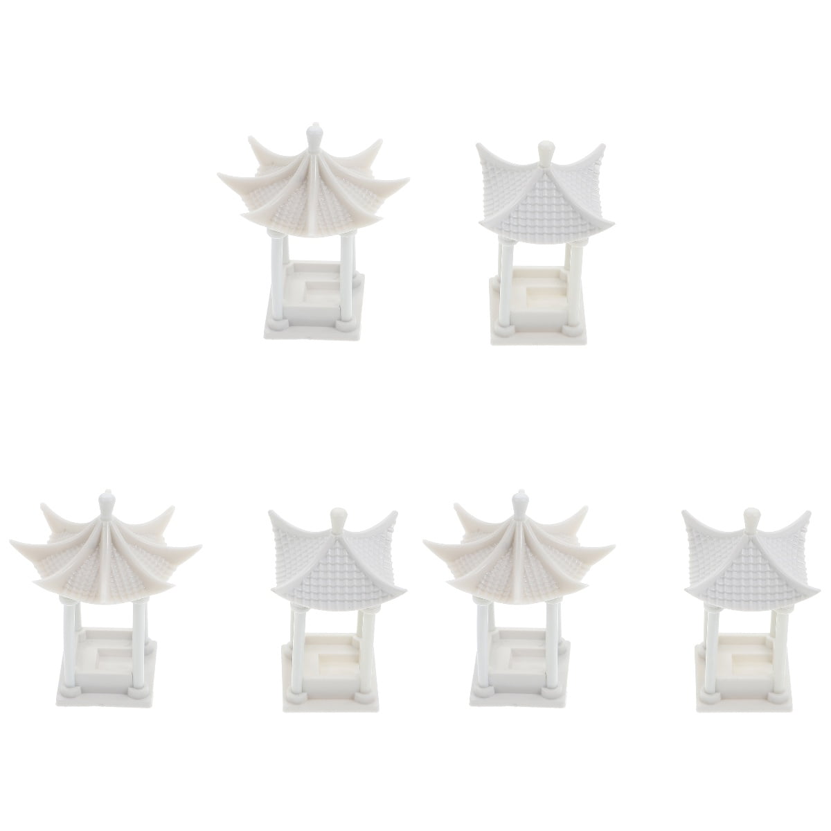 Mutmorningal 6 pcs Mini Octagonal Pavilion Model Simulation Pavilion ...