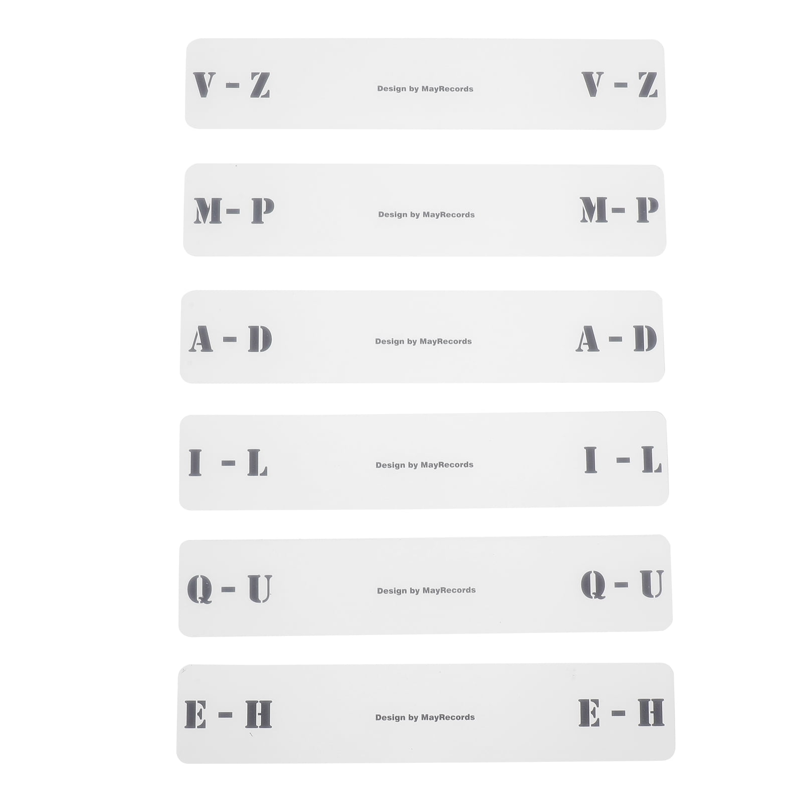 Mutmorningal 6pcs Record Divider A- Z Horizontal Label Clear ...
