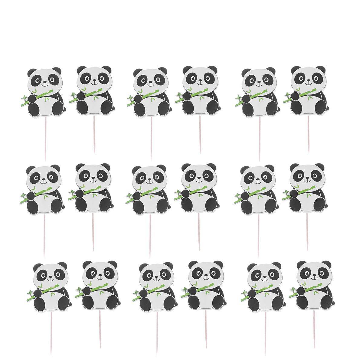 Mutmorningal 72pcs Party Panda Shape Cake Toppers Birthday Cake Dessert ...