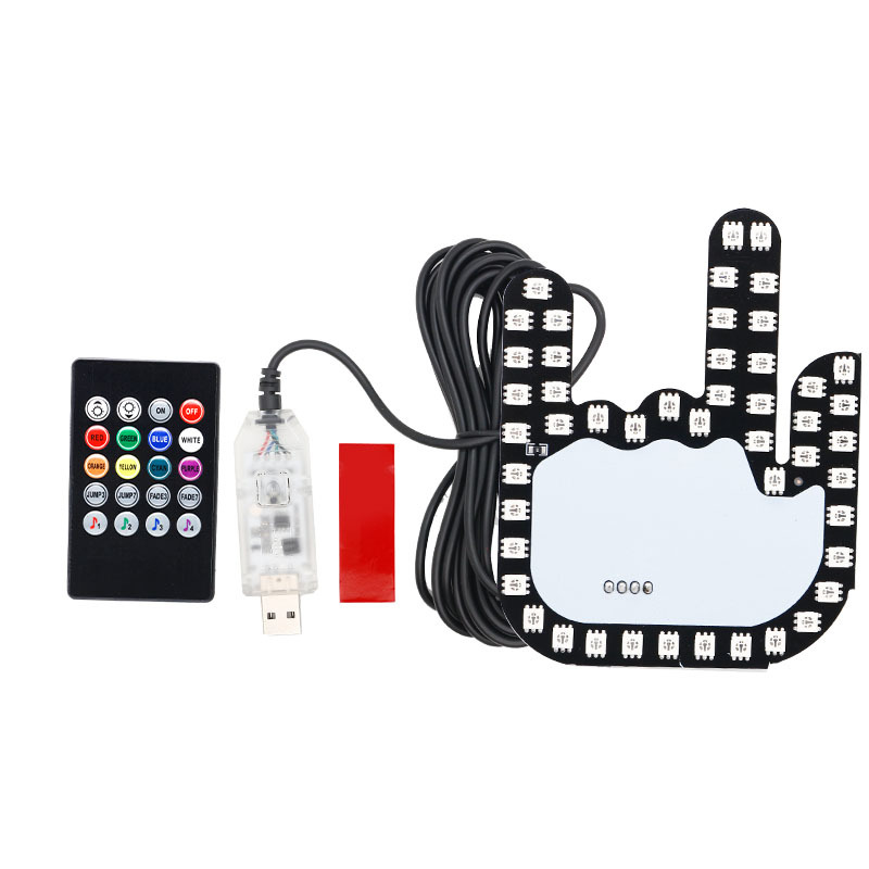 Mutmorningal Car LED Hand Gesture Light Remote Controlled Signal Light ...