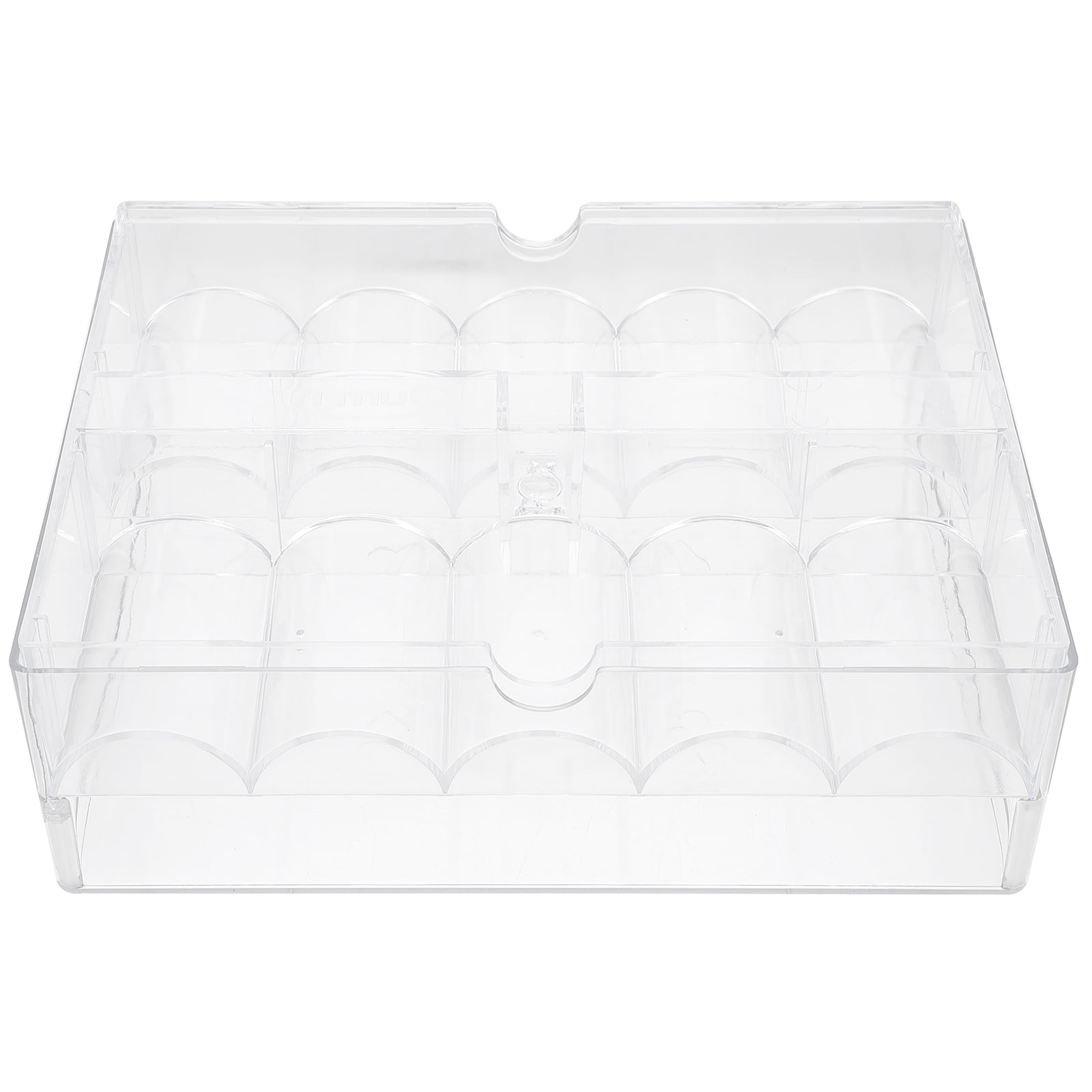 Masteelf Transparent Acrylic Poker Chips Organizer with 5 Compartments ...