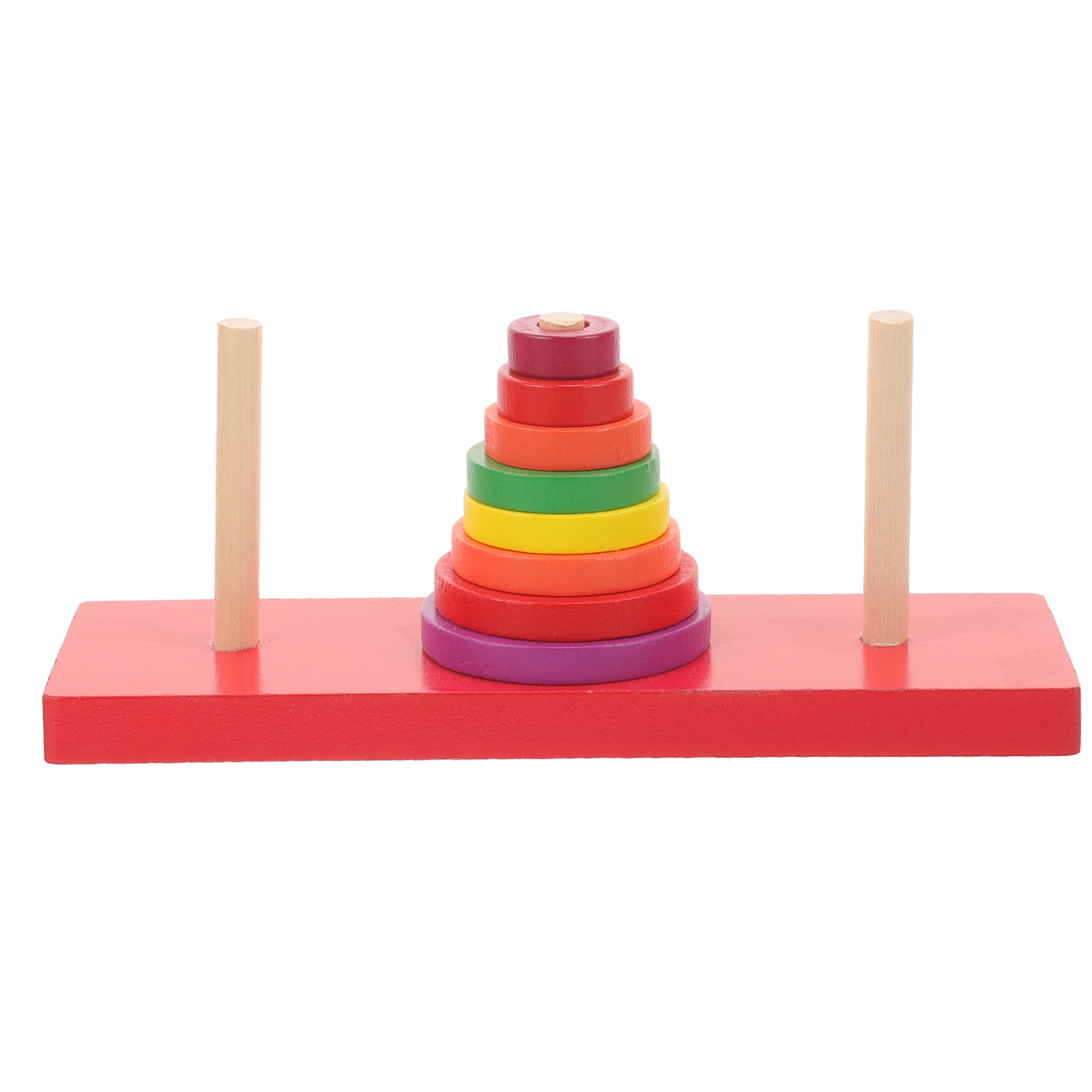 Mutmorningal Kids Stacking Wooden Puzzle Stacking Colorful Ring ...