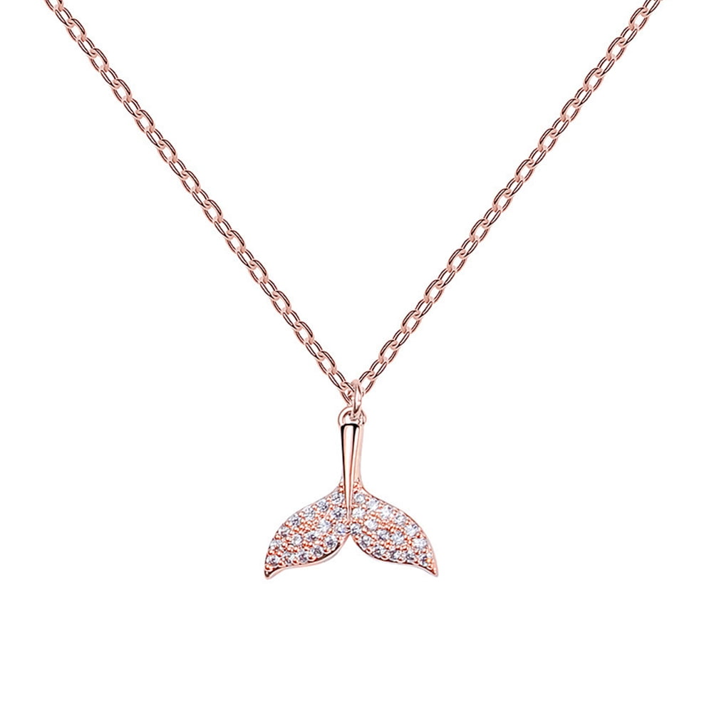 Mutmorningal Mermaid Fishtail Necklace Female Light Luxury Clavicle ...
