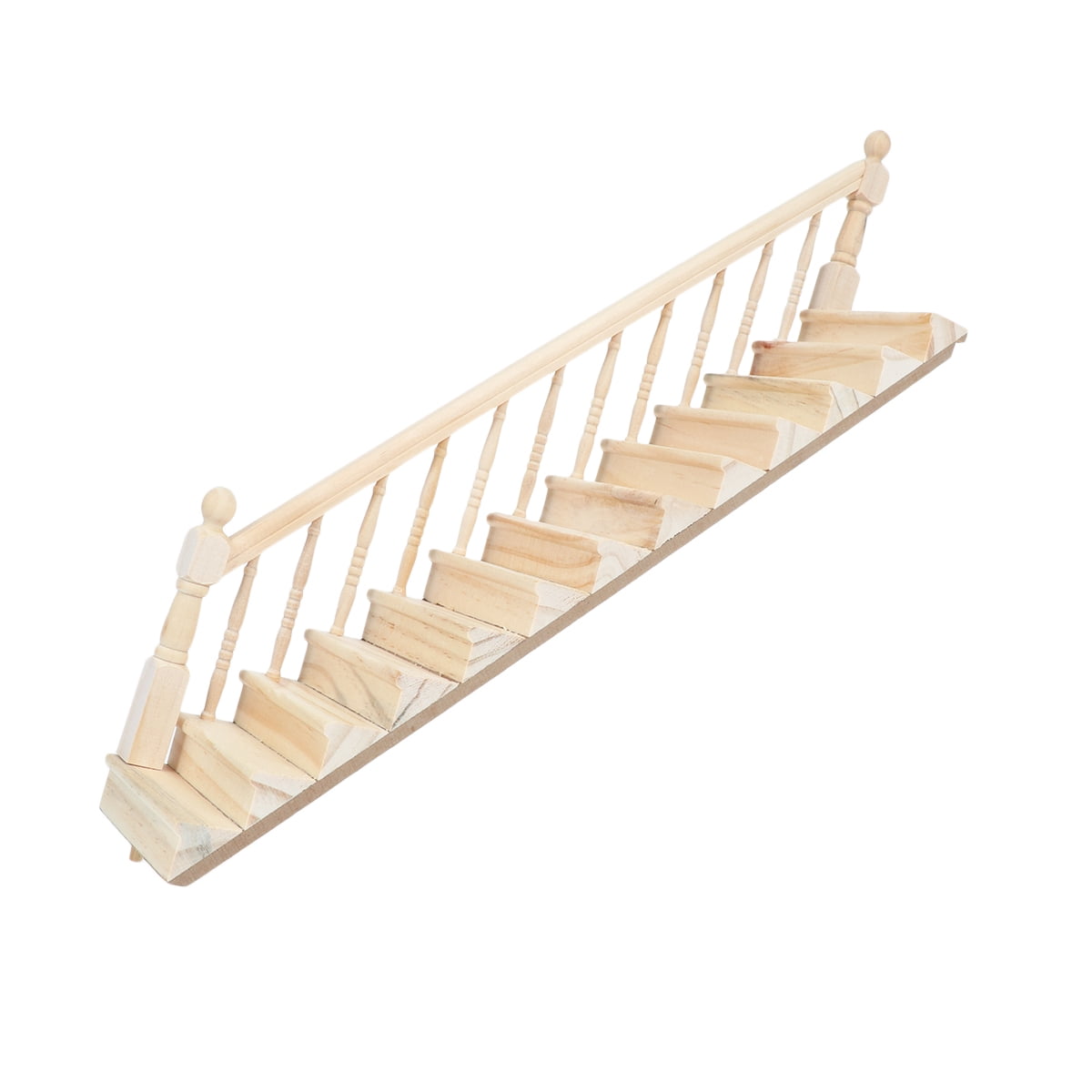 Mutmorningal Mini House Wooden Left Stairs Miniature Model House Decor ...