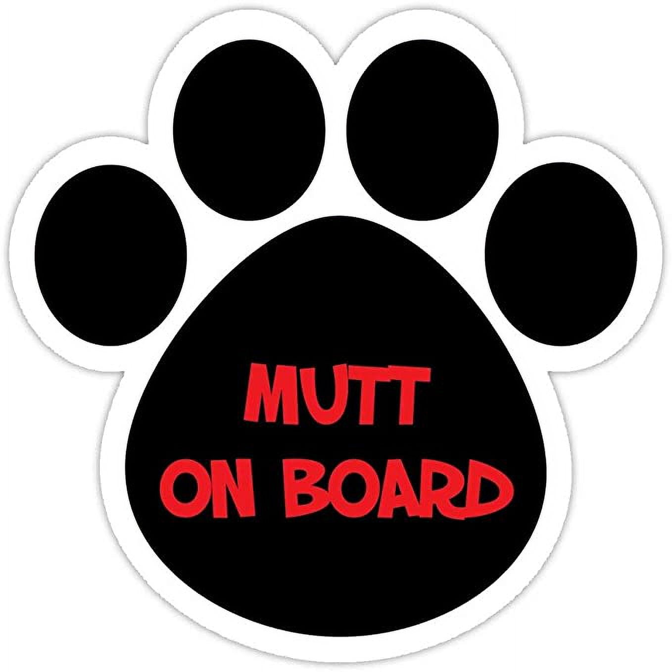 Mutt On Board Bumper Sticker Vinyl Decal 5"X 5" - Walmart.com