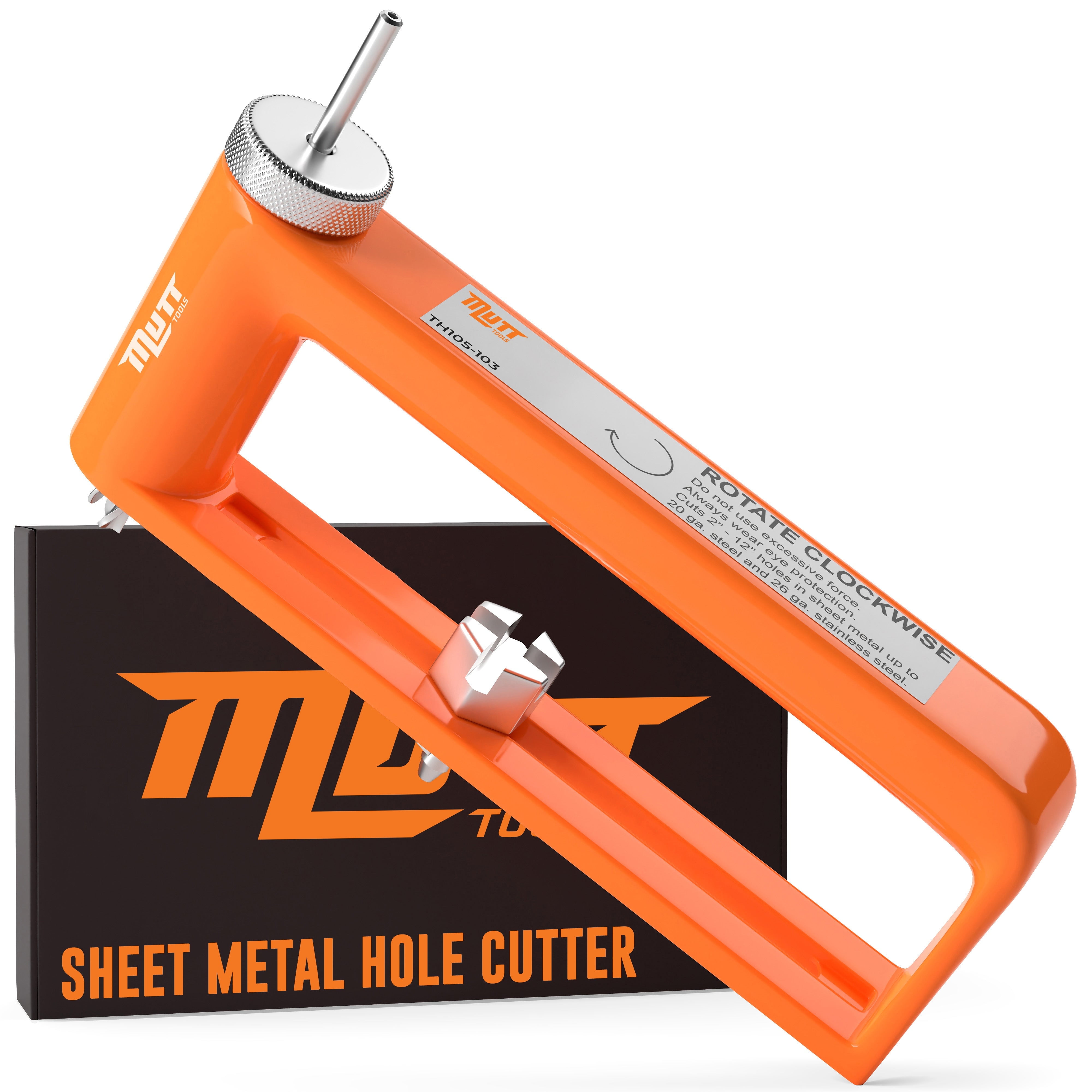 Mutt Tools Adjustable Hole Cutter for Metal – Cuts 2–12" Holes in 24ga ...