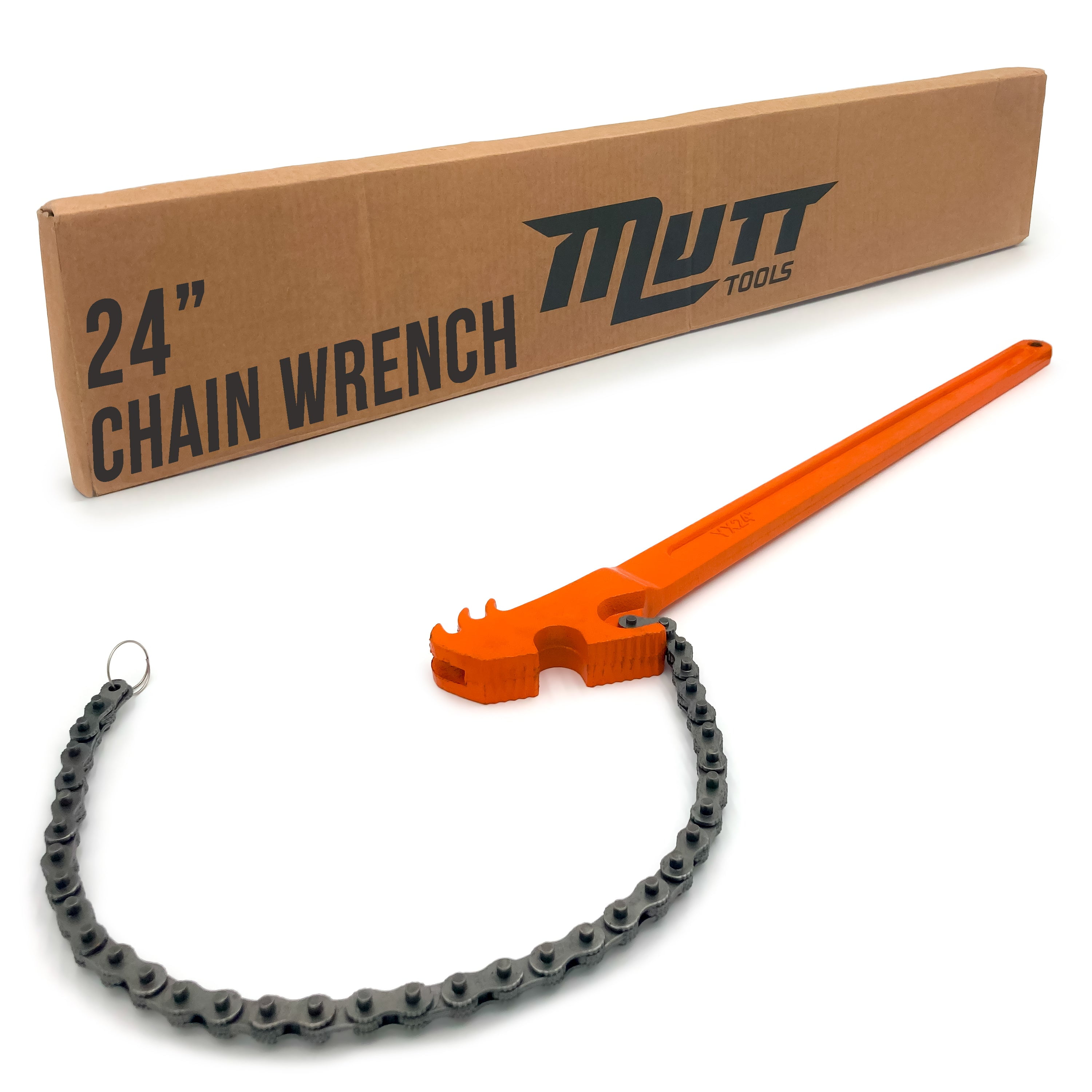Mutt Tools Chain Wrench 24 Inch - Heavy Duty Chain Pipe Wrench with I ...