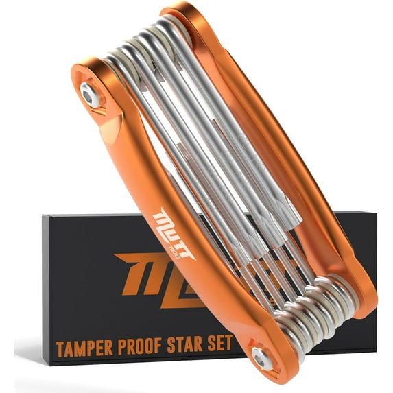 Mutt Tools Tamper Proof Star Wrench Set – Folding Security Torx Set ...