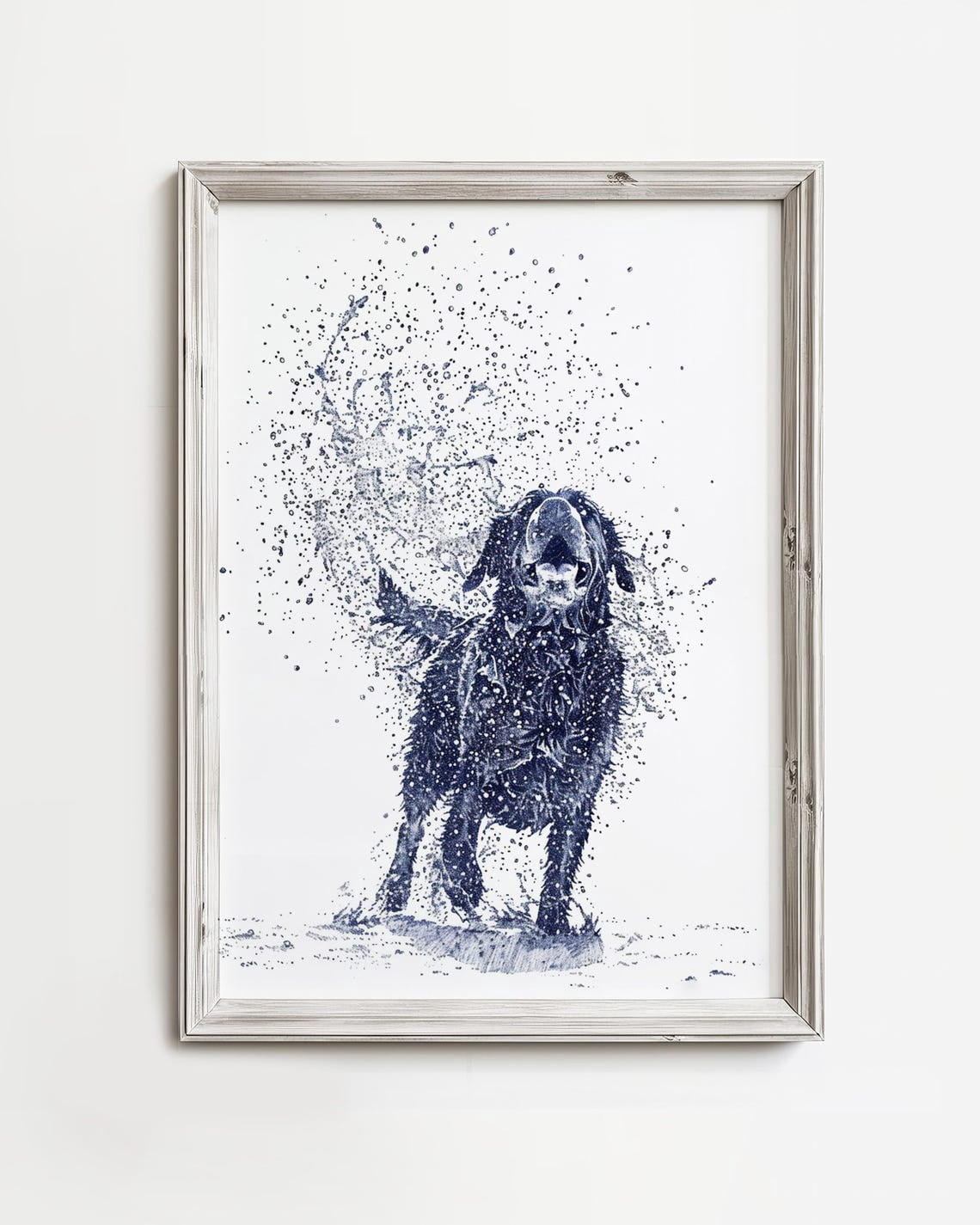 Mutt Wet Dog Shake Summertime Sketch Happy Life Coastal Cottage Decor ...