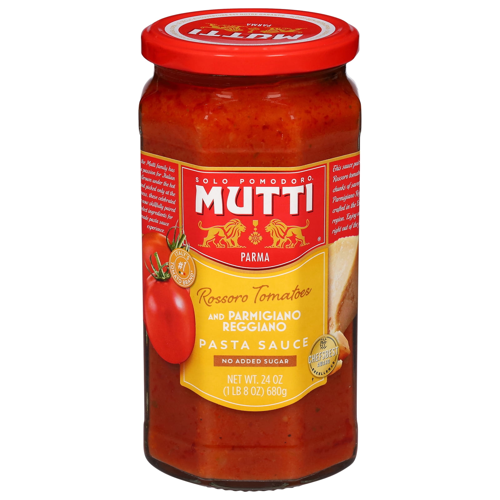 Mutti Artisan Parmesan Spaghetti Sauce, 24 oz Parmigiano Reggiano ...