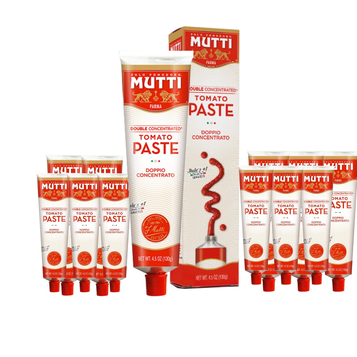 Mutti Double Concentrated Tomato Paste in Tube, 4.5 oz., 12 Pack ...