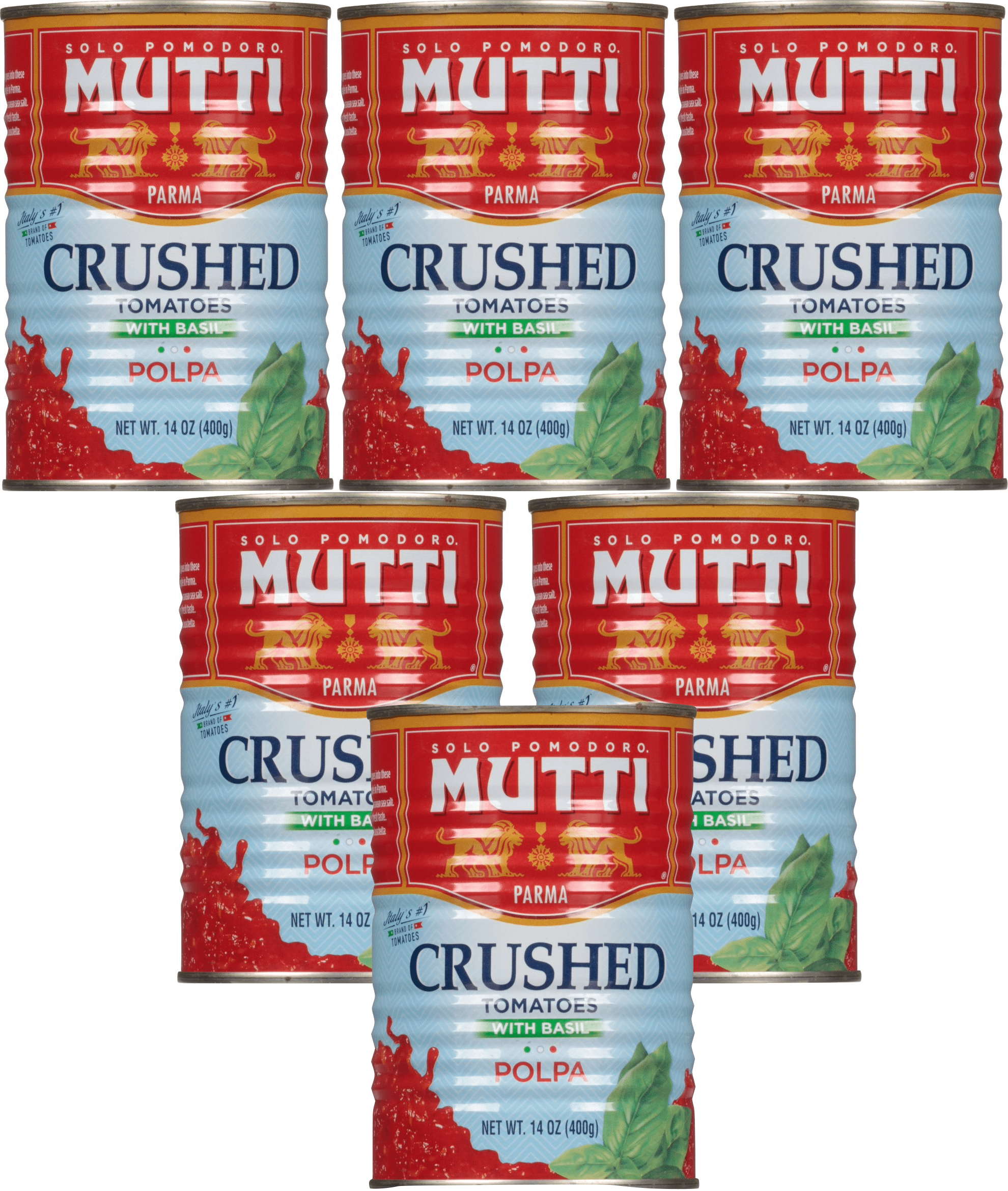 Mutti Italian Style Finely Chopped Tomatoes with Basil, 14 oz. 6 Pack ...