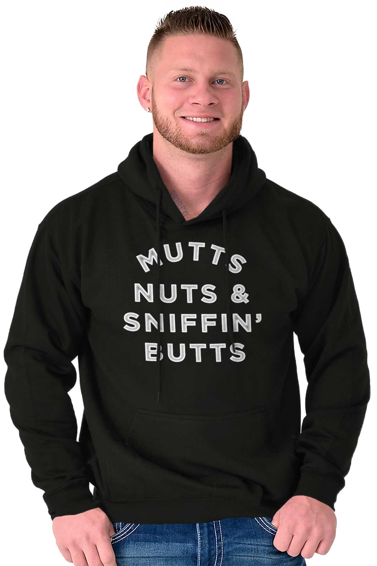 Mutts Nuts & Sniffin Butts Dog Pet Unisex Plus Size Hoodie Brisco ...