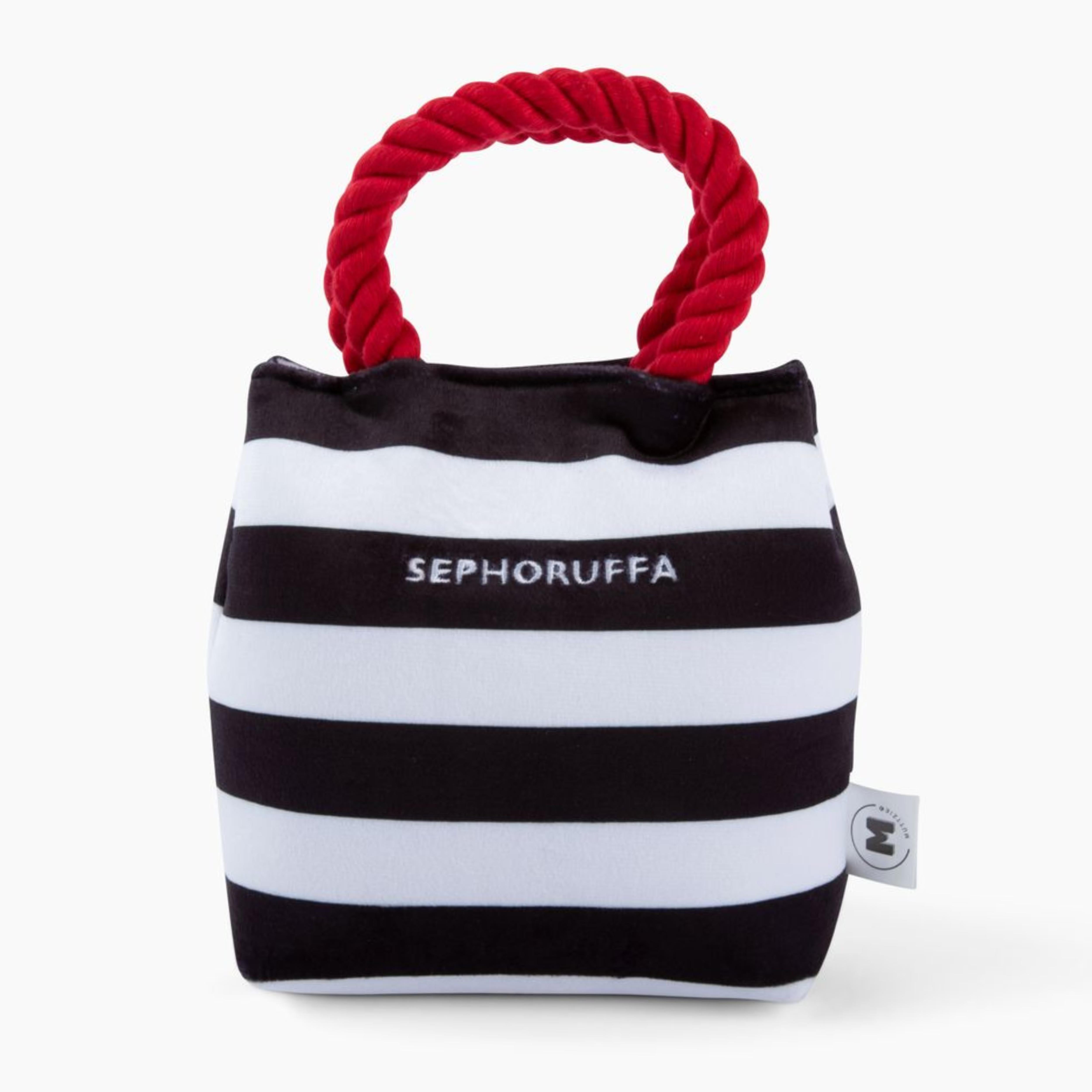 Muttzie Sephoruffa Bag - Adorable Plush Parody Dog Toy with Dual Squeaker for Engaging and Safe ...