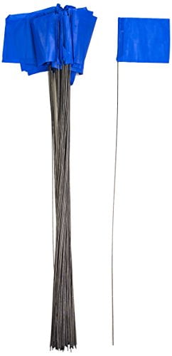 Mutual Industries 15901-25-4 Wire Marking Flags, 4"x 5"x 30", Blue ...
