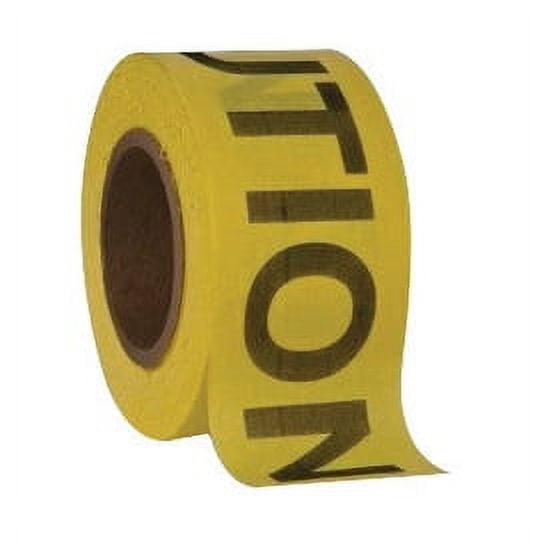 Mutual Industries 3" X 45 Yd Black/Yellow Cotton Barricade Tape "CAUTION" - Walmart.com
