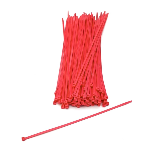 Mutual Industries Nylon Locking Ties 11' Neon Red 100/Pack 14970-179-11 ...
