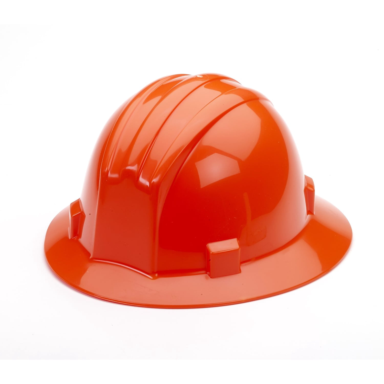 Mutual Industries Ratchet Suspension Full Brim Hard Hat Orange (50210 ...