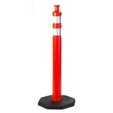 Mutual Industries Reflective Orange PVC Traffic Delineator Post ...