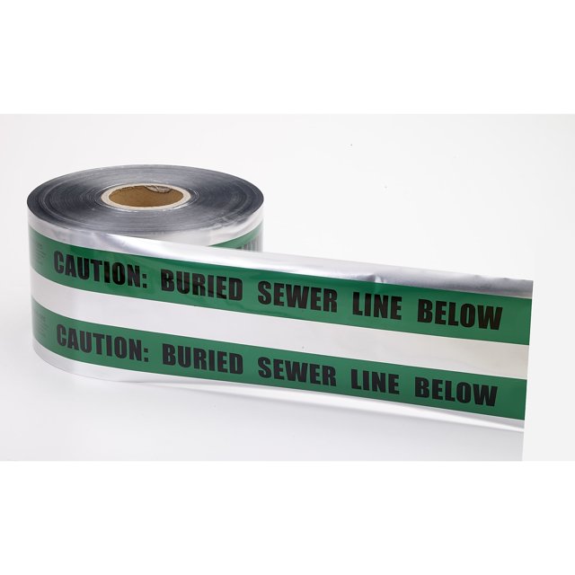 Mutual Industries "Sewer Line" Underground Detectable Tape 6" x 333.33 ...
