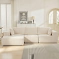 Muumblus 108" Oversized Modular Sectional Sofa with Chaise, L-Shaped ...