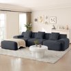 Muumblus Modular Sectional Cloud Couch with Ottoman, Oversized L-Shaped ...