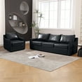 Muumblus 2 Pieces Modern Mid-Century Living Room Sofa Sets, Single Sofa ...