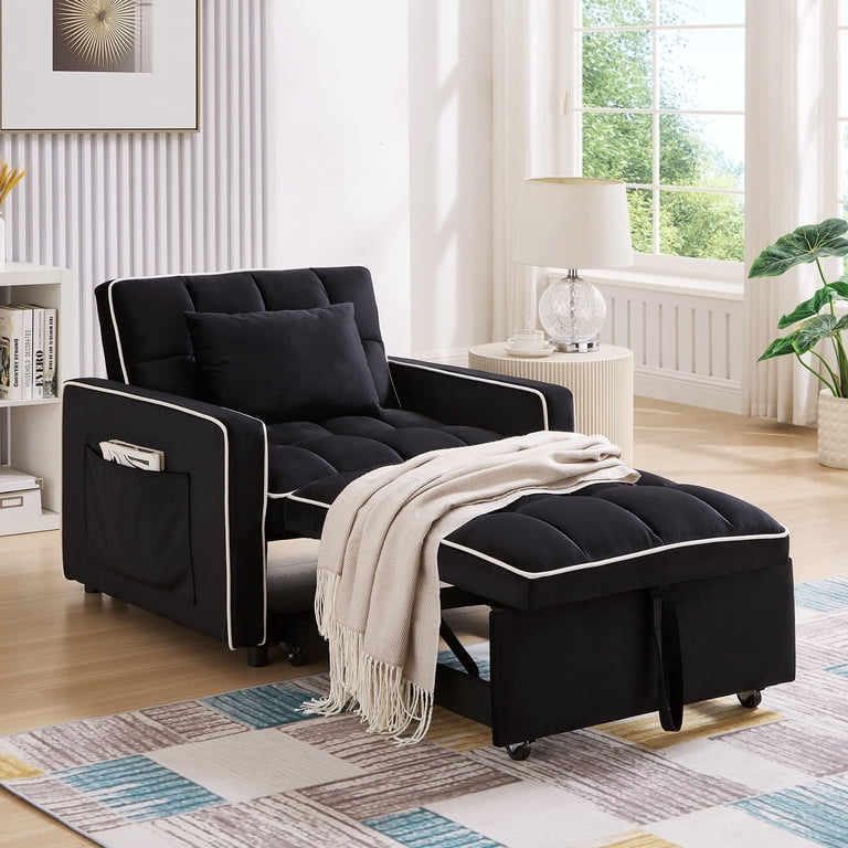 Chair Bed Single Sleeper Dropship 3 In 1 Sofa Bed Chair, Convertible