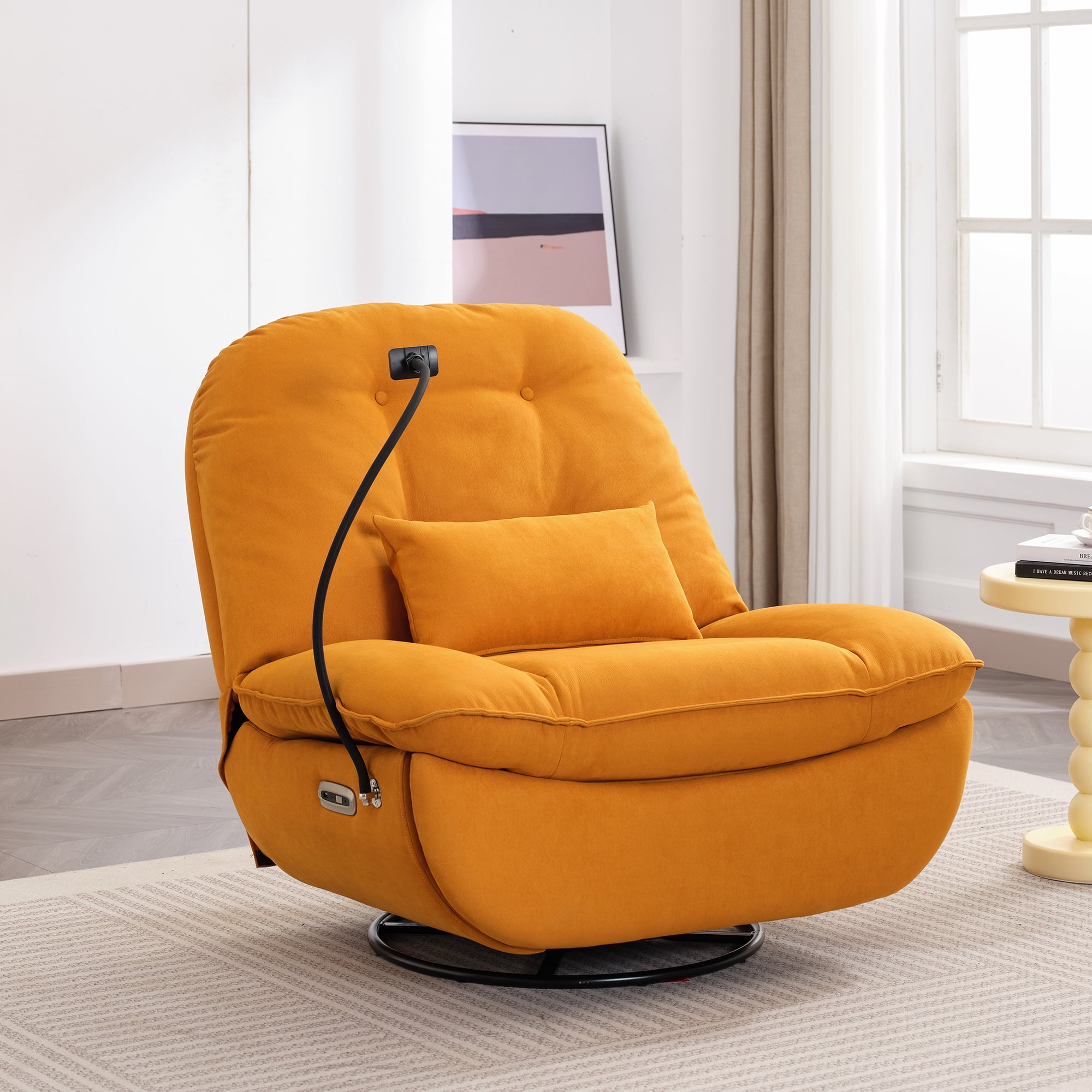 Muumblus Electric Recliner, Swivel Glider Recliner Chair with Bluetooth ...