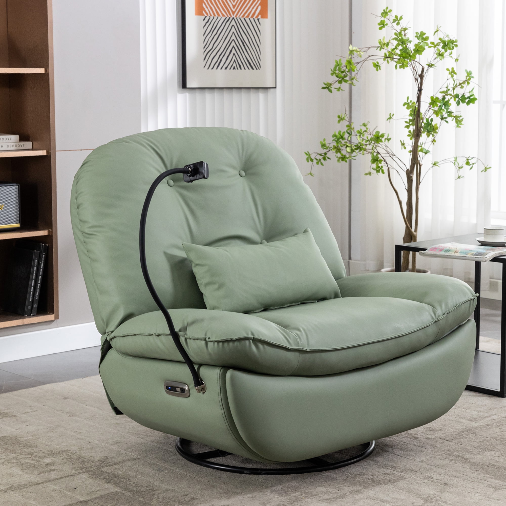 Muumblus Electric Recliner, Swivel Glider Recliner Chair With Bluetooth ...