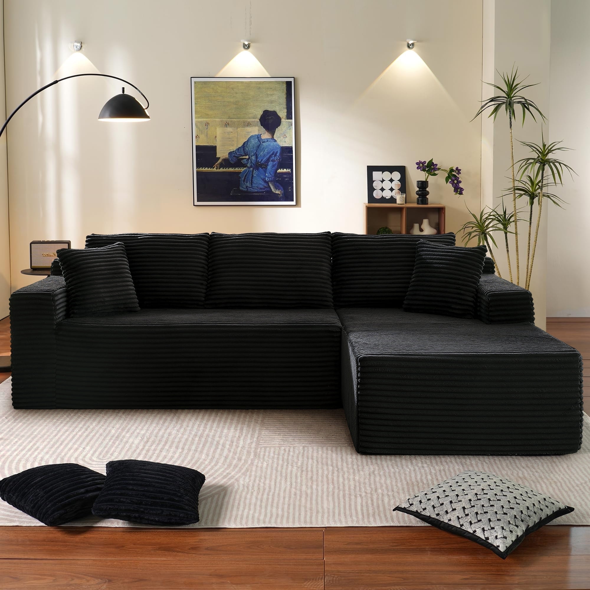 Muumblus Modular Sectional Sofa, Oversized L-Shape Cloud Couch, Modern ...
