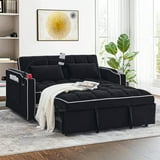 Muumblus 3-in-1 Convertible Futon Sofa Bed, Pull Out Loveseat Sleeper ...