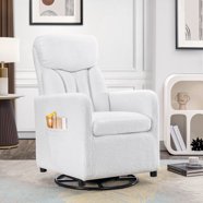 Baby Relax Rylan 4-in-1 Swivel Glider Rocker Recliner Chair, White ...
