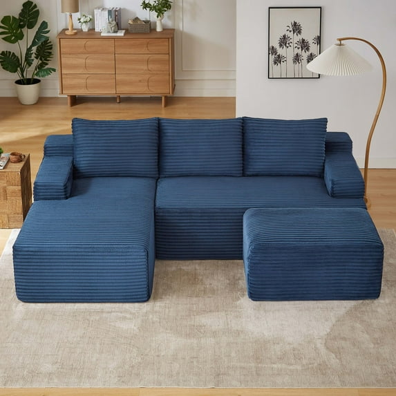 Muumblus U-Shaped Modular Sectional Sofa with Chaise and Movable ...