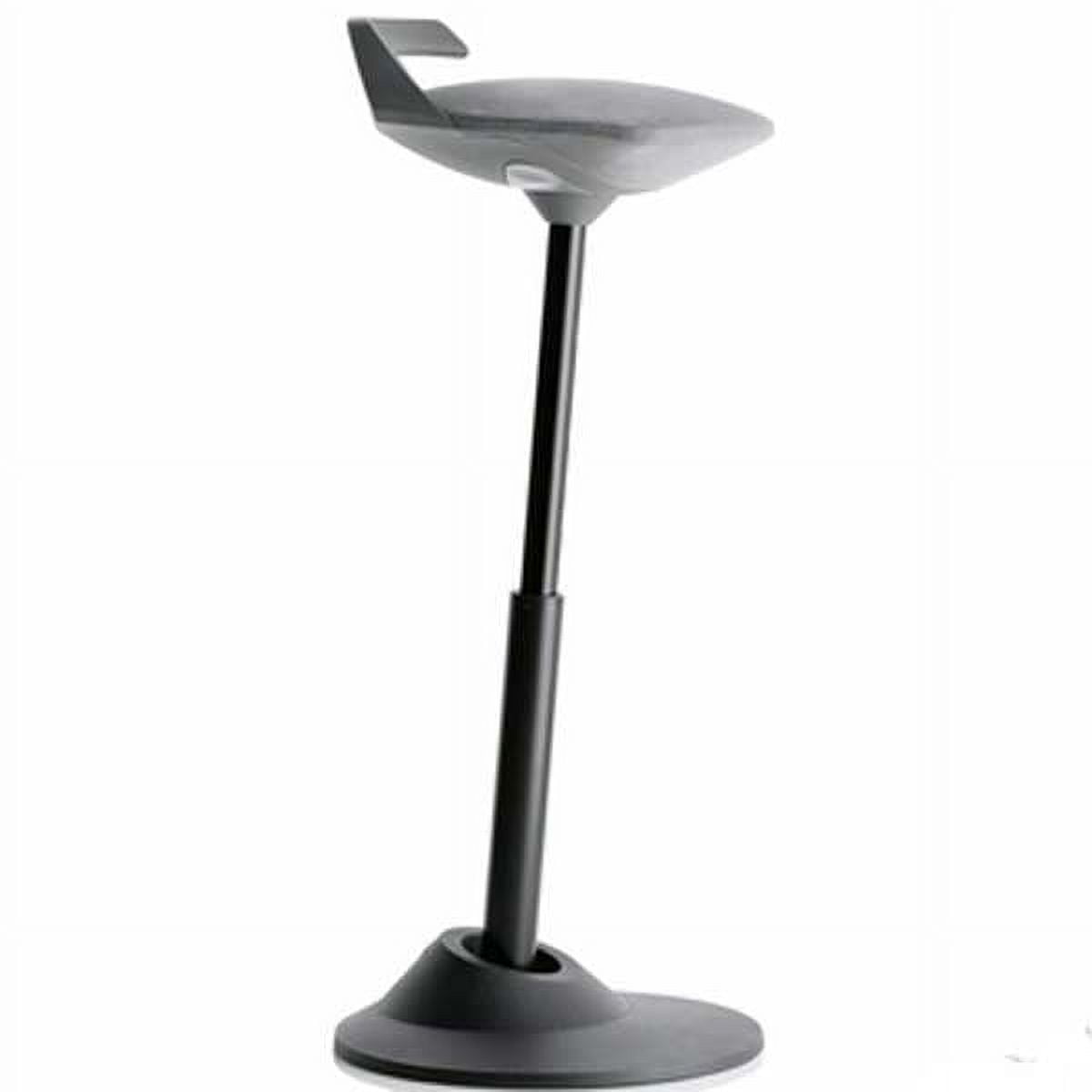 Muvman Sit-Stand Stool MicroFiber Grey Seat (Black Base) - Walmart.com