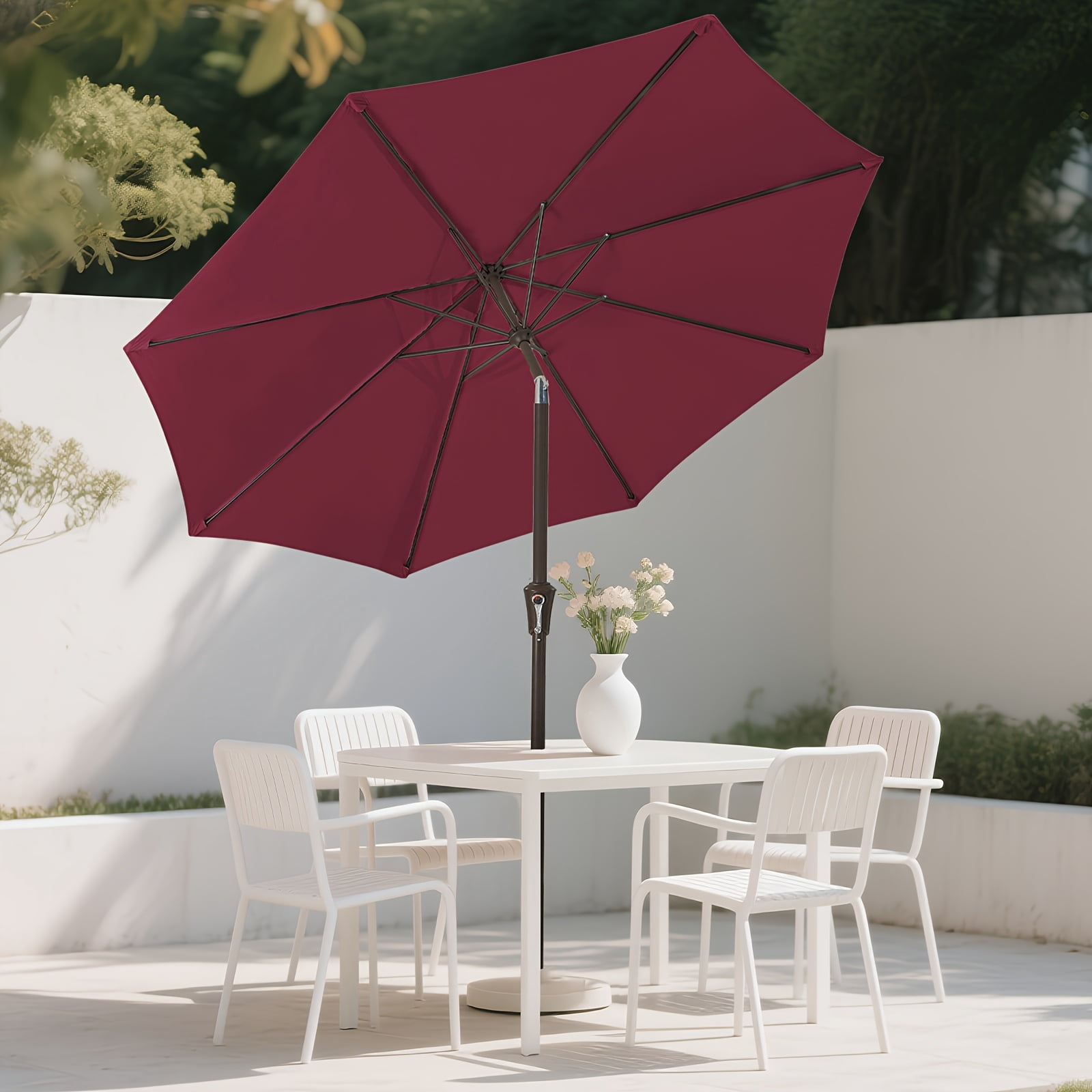 Muxi Glory 11FT/ 8FT Large Outdoor Patio Umbrella - Durable UV ...