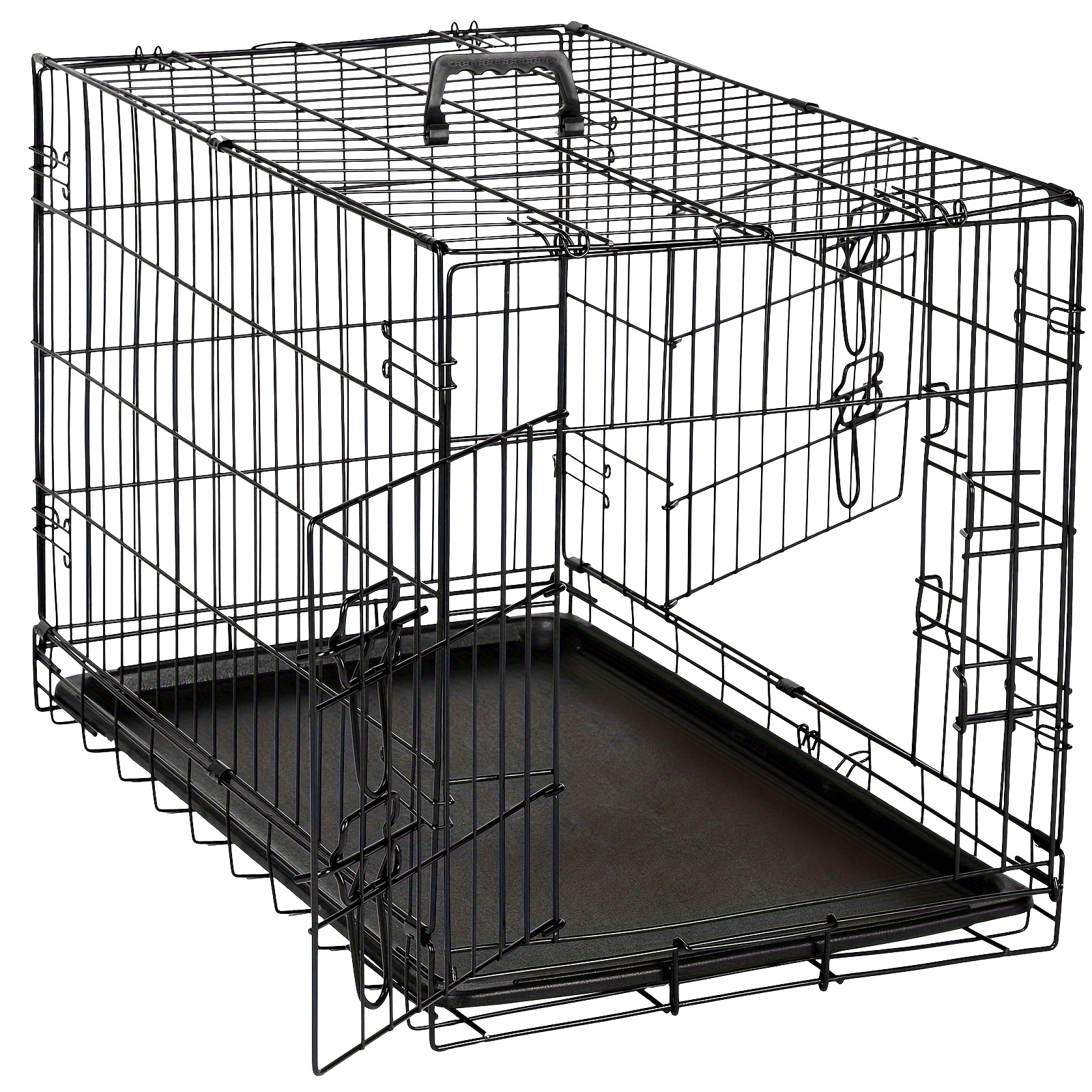 Muxi Glory Medium Dog Crate with Divider Panel, 30 Inch Double Door ...