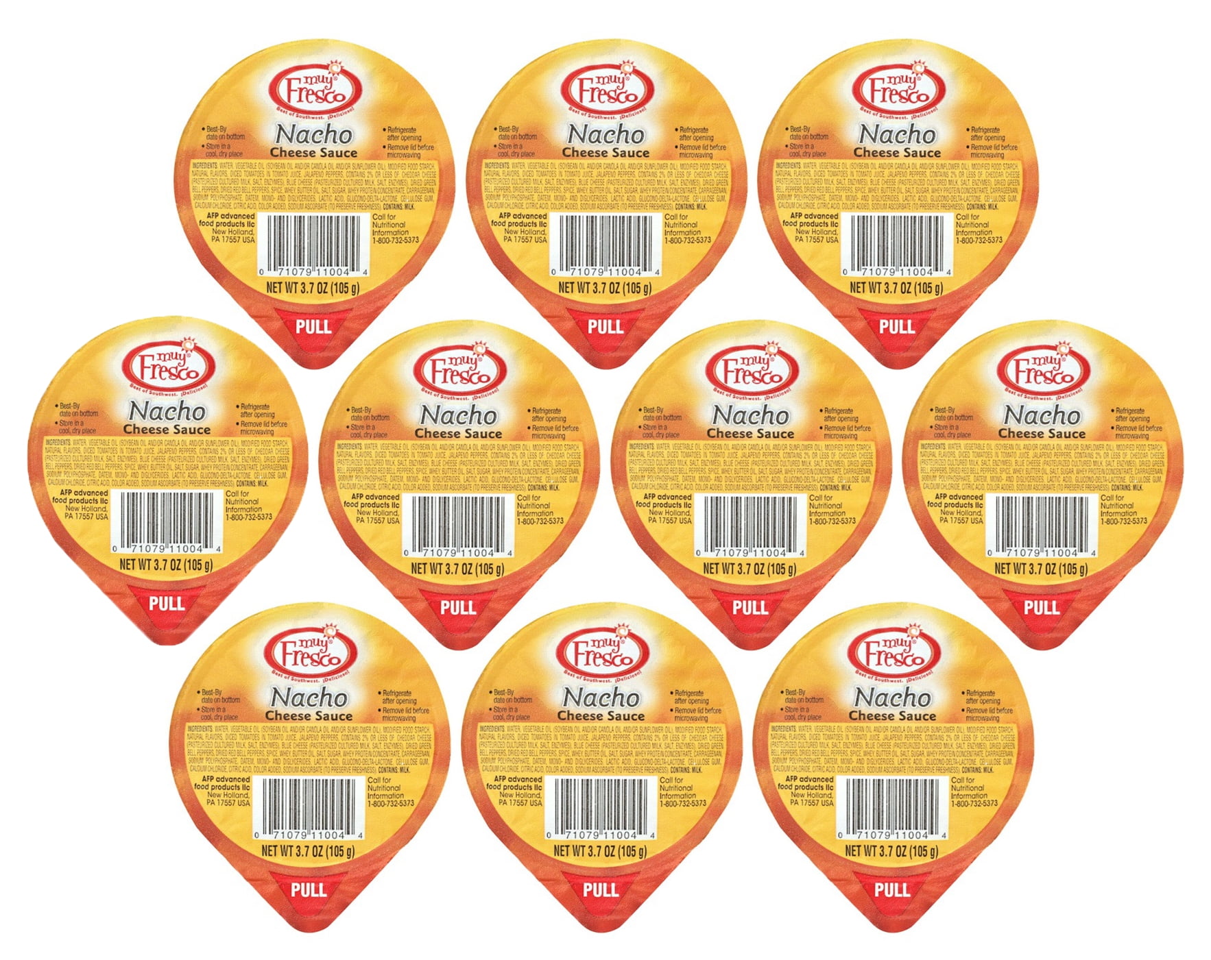 Muy Fresco Nacho Cheese Sauce Dipping Cup 3.7 oz. | Microwavable | 10 ...