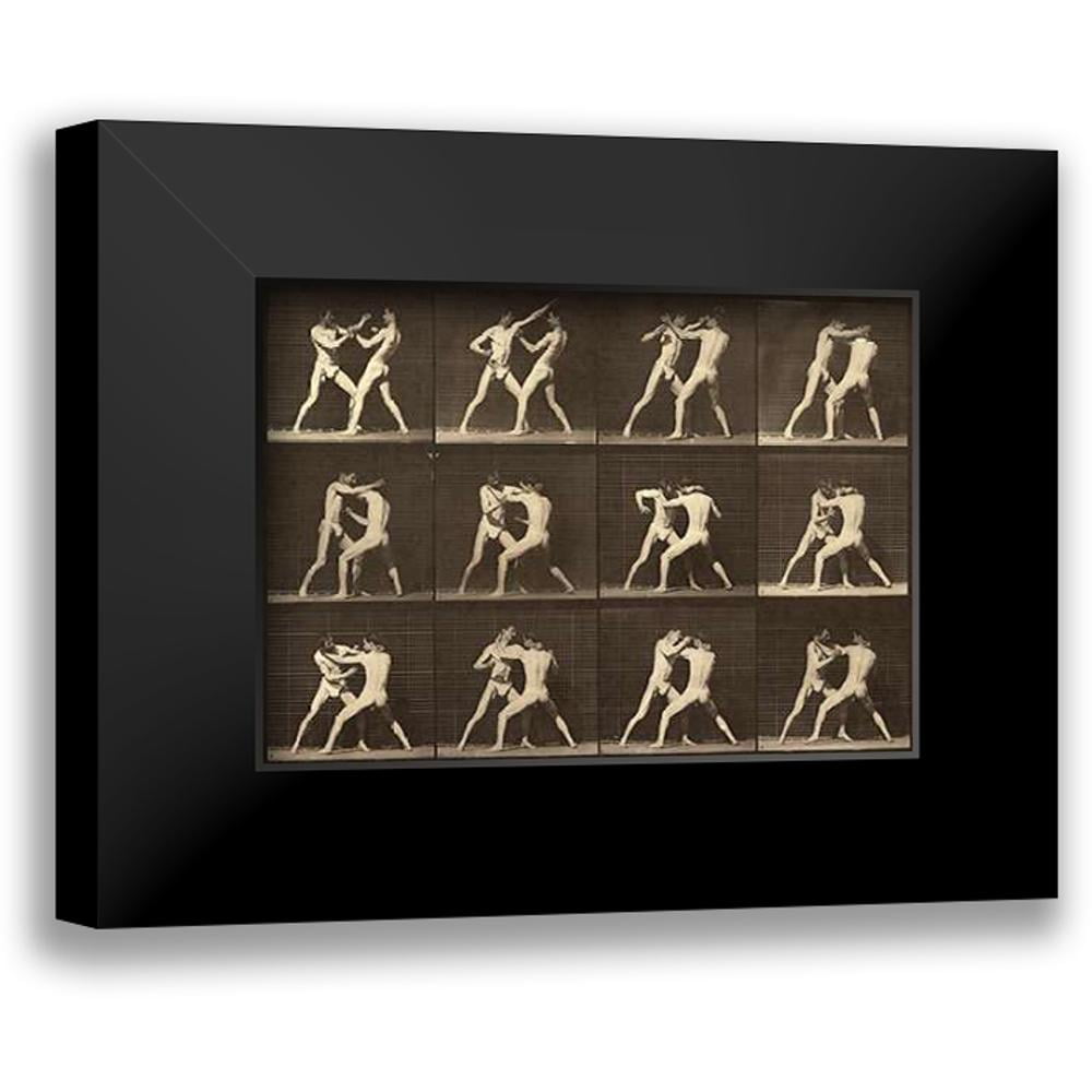 Muybridge, Eadweard 24x18 Black Modern Framed Museum Art Print Titled - Motion Study: Men ...