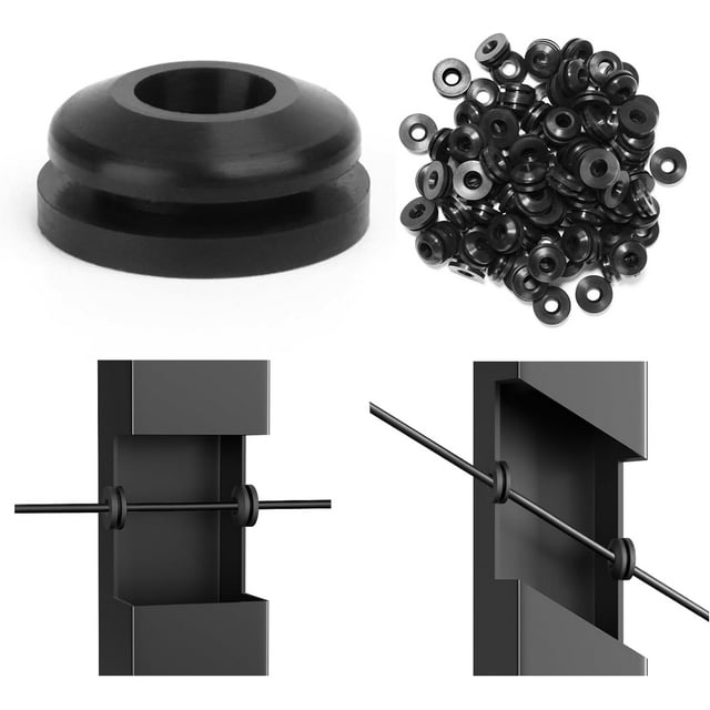 Muzata 100Pack Level Stairs Angle Protector Sleeves Cable Railing Kits ...