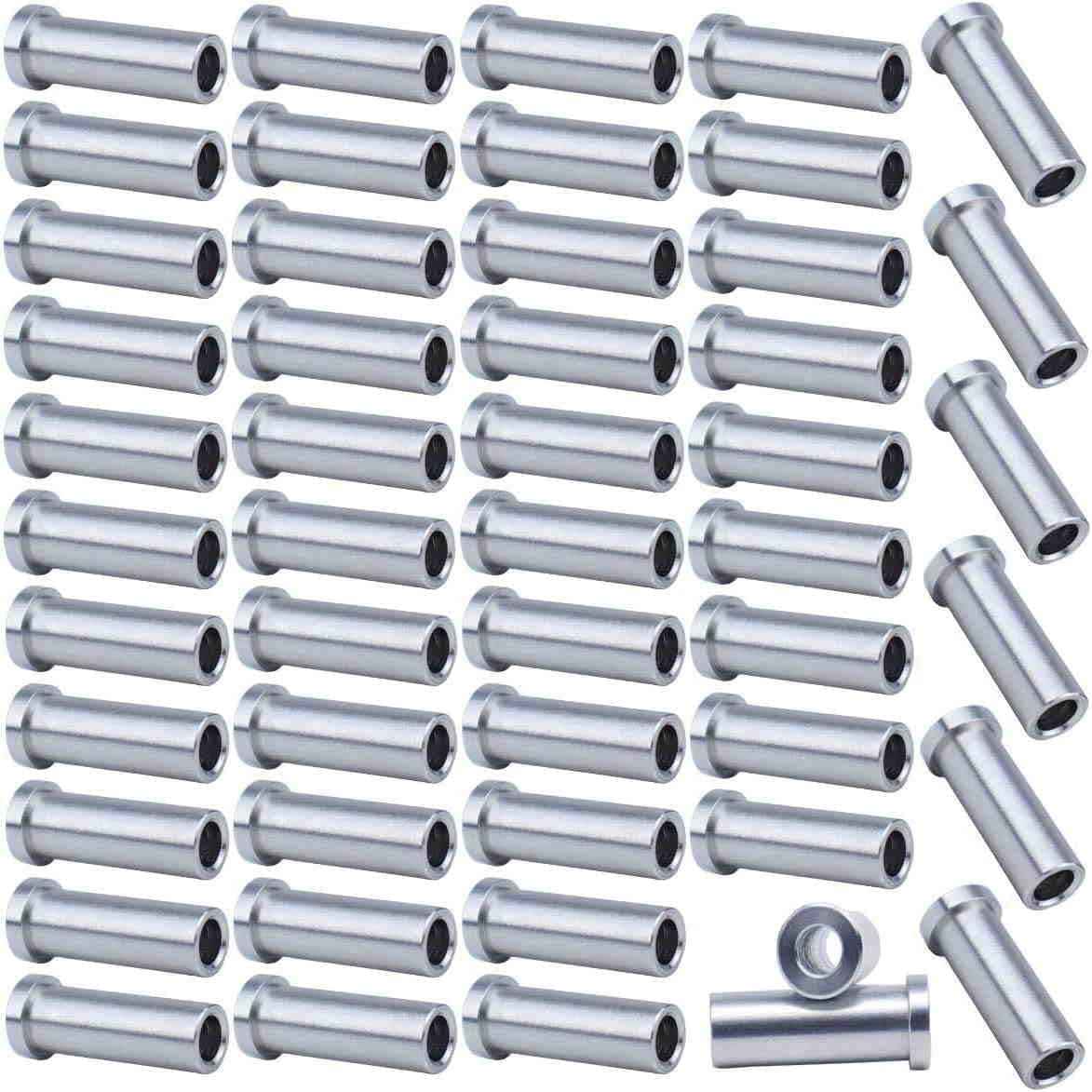 Muzata 50PCS Stainless Steel T316 Protective Sleeves Cable Railing Kit ...