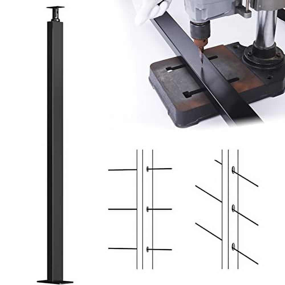 Muzata Cable Railing Post Intermediate Post Stabilizer 42"x1"x2 ...