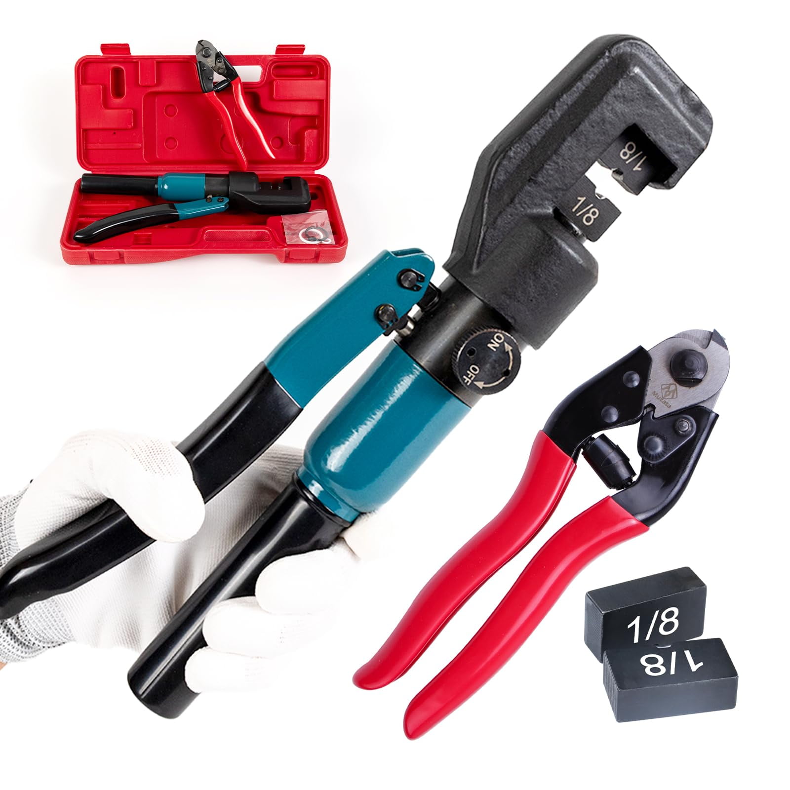 Muzata Custom Cable Railing Crimping Tool Hydraulic Crimper Hydraulic ...