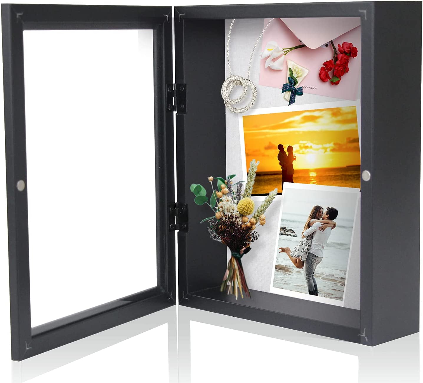 Muzilife Black Shadow Box Picture Frame 11x14 inches with Glass Surface ...