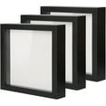 Muzilife Black Shadow Box Frame 8x8 Inch with Linen Board Deep Wood ...