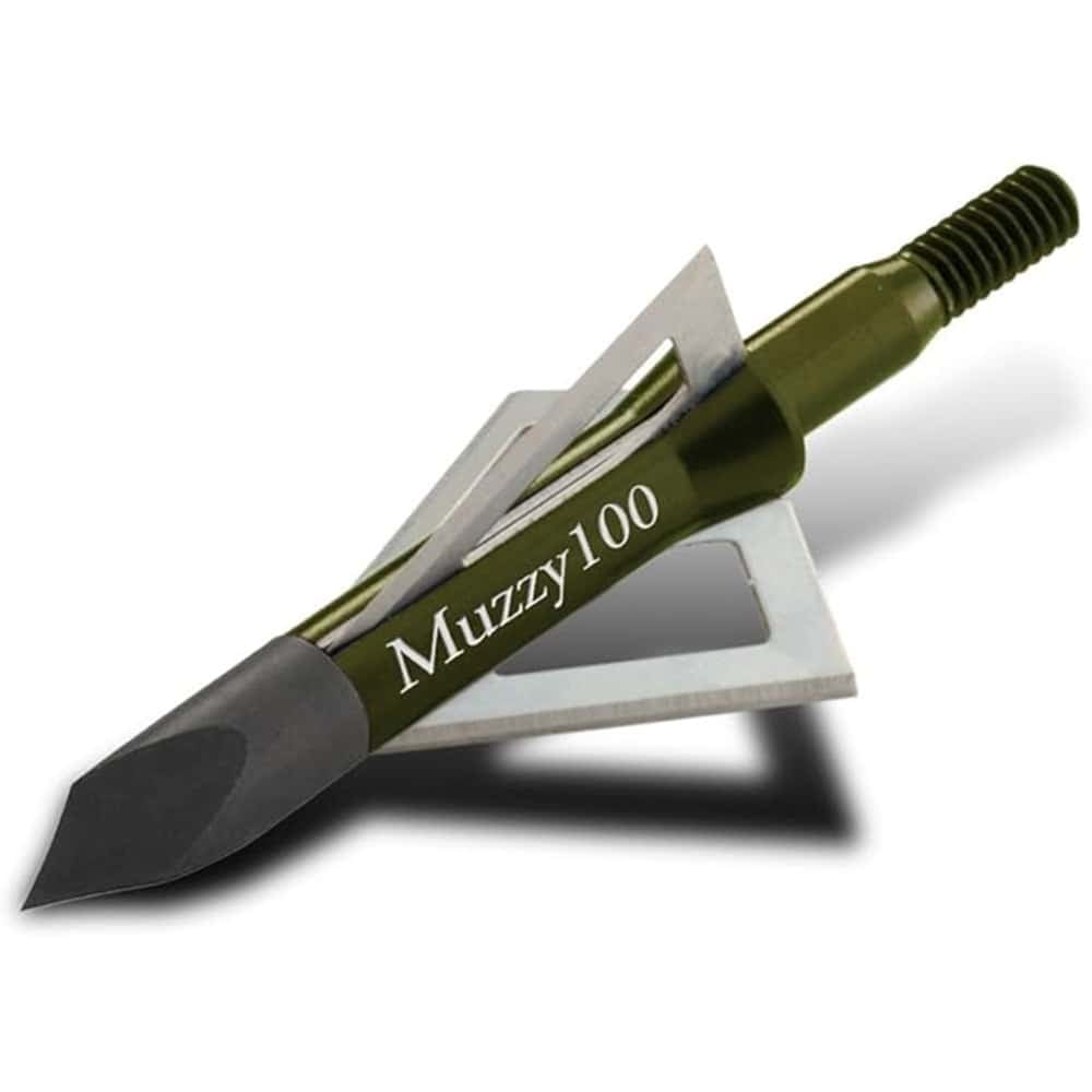 Muzzy Archery 3-Blade Screw-In Broadhead, Fixed Trocar Tip, 6-Pack ...