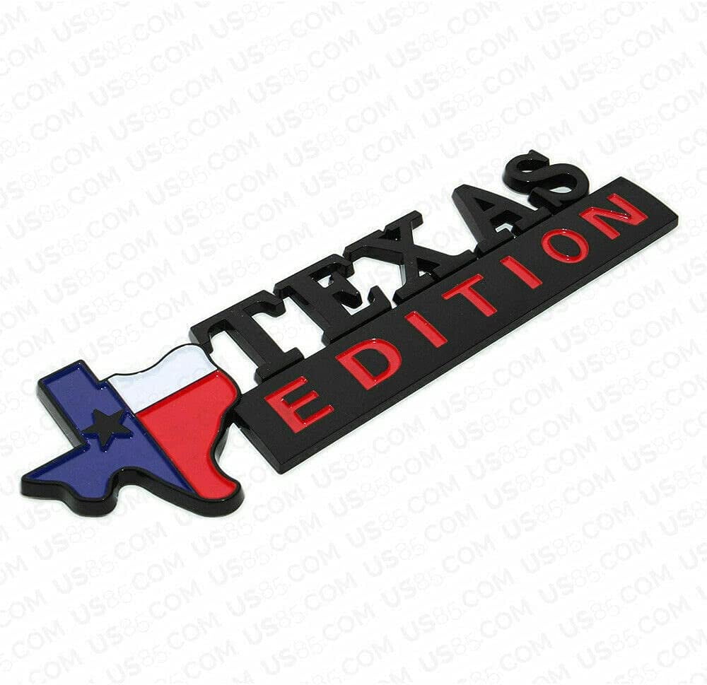 Muzzys Black Texas Flag Edition Emblem Fender Tailgate Door Badge Stick ...