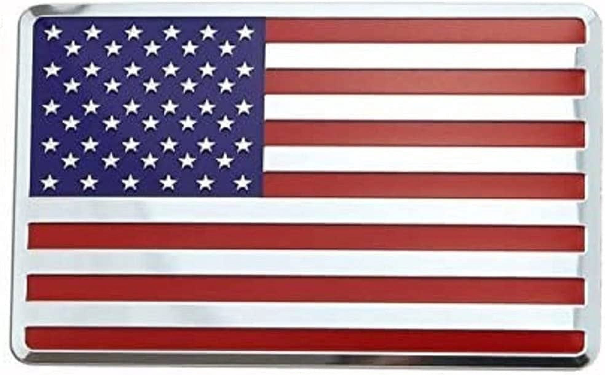 Muzzys-Premium Aluminum- United States American Flag Decal Emblem ...